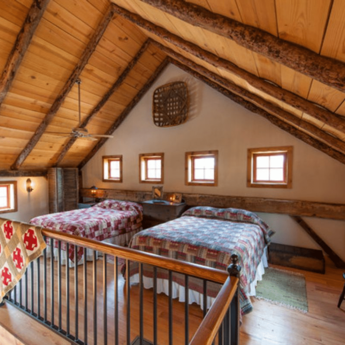 A Rustic Cabin With Loft