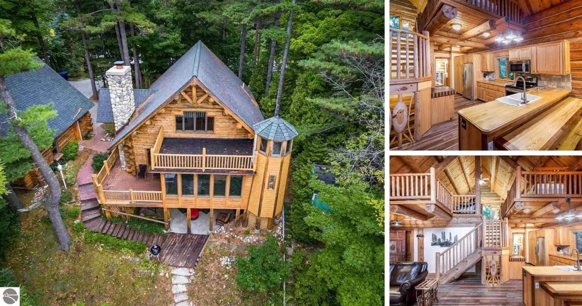 Bay View Lake House is a Log Cabin Built For Large Families