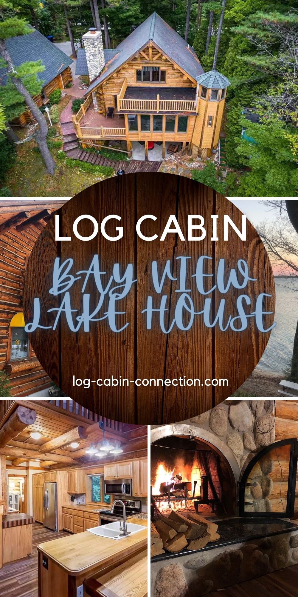 Bay View Lake House is a Log Cabin Built For Large Families