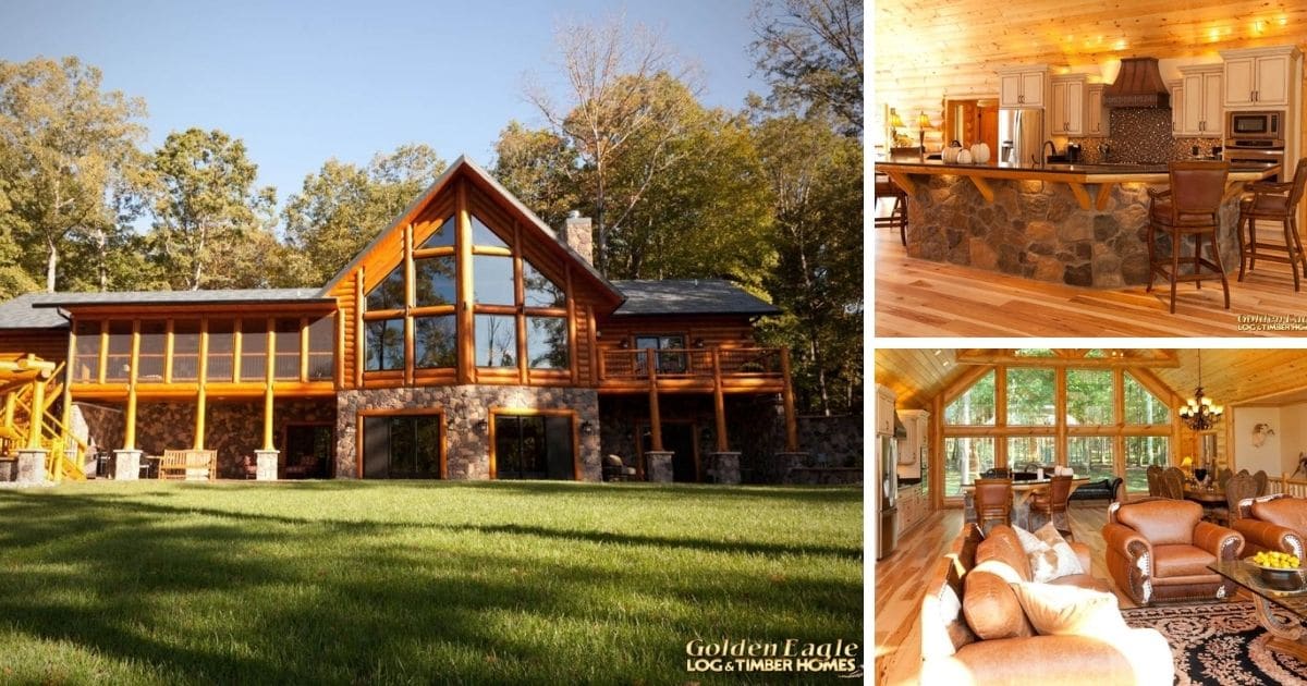 The Lakehouse Ranch Log Cabin with 3 Bedrooms is a Stunning Creation