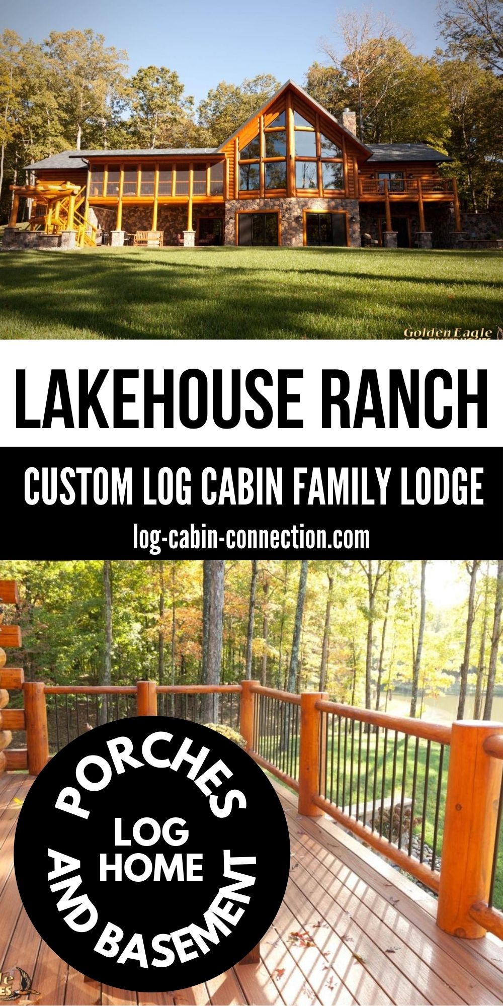 The Lakehouse Ranch Log Cabin with 3 Bedrooms is a Stunning Creation