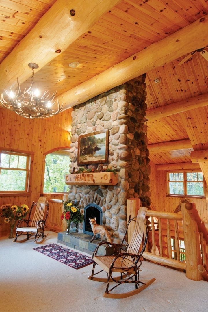 Silver Creek Lodge is Spectacular Michigan Built Log Cabin