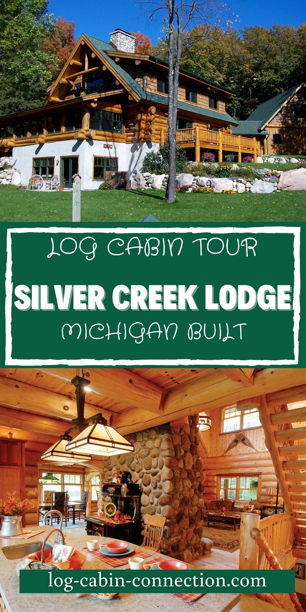 Silver Creek Lodge is Spectacular Michigan Built Log Cabin