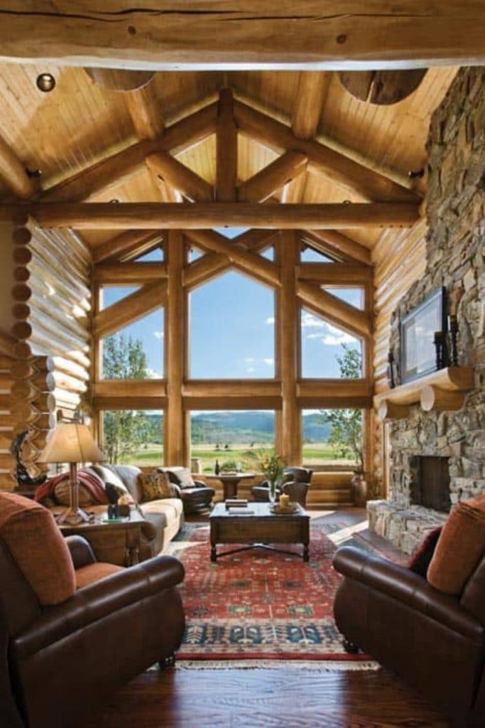 The Award-Winning Teton Springs Woodhaven Log Cabin Is Awe-Inspiring