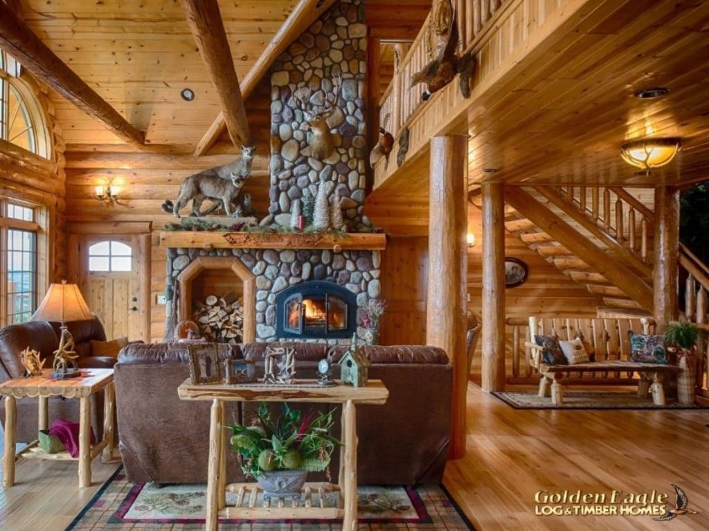 The Country's Best Log Cabin Includes an At Home Theater