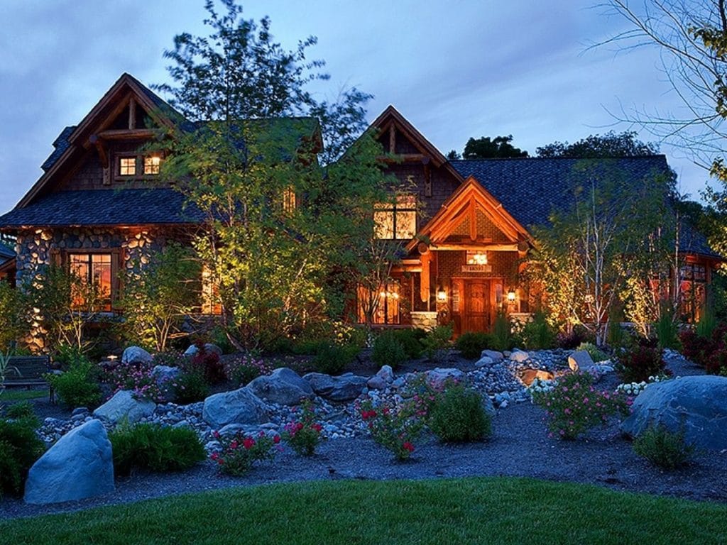 The Northview Lodge Log Home Includes a Gorgeous Basement