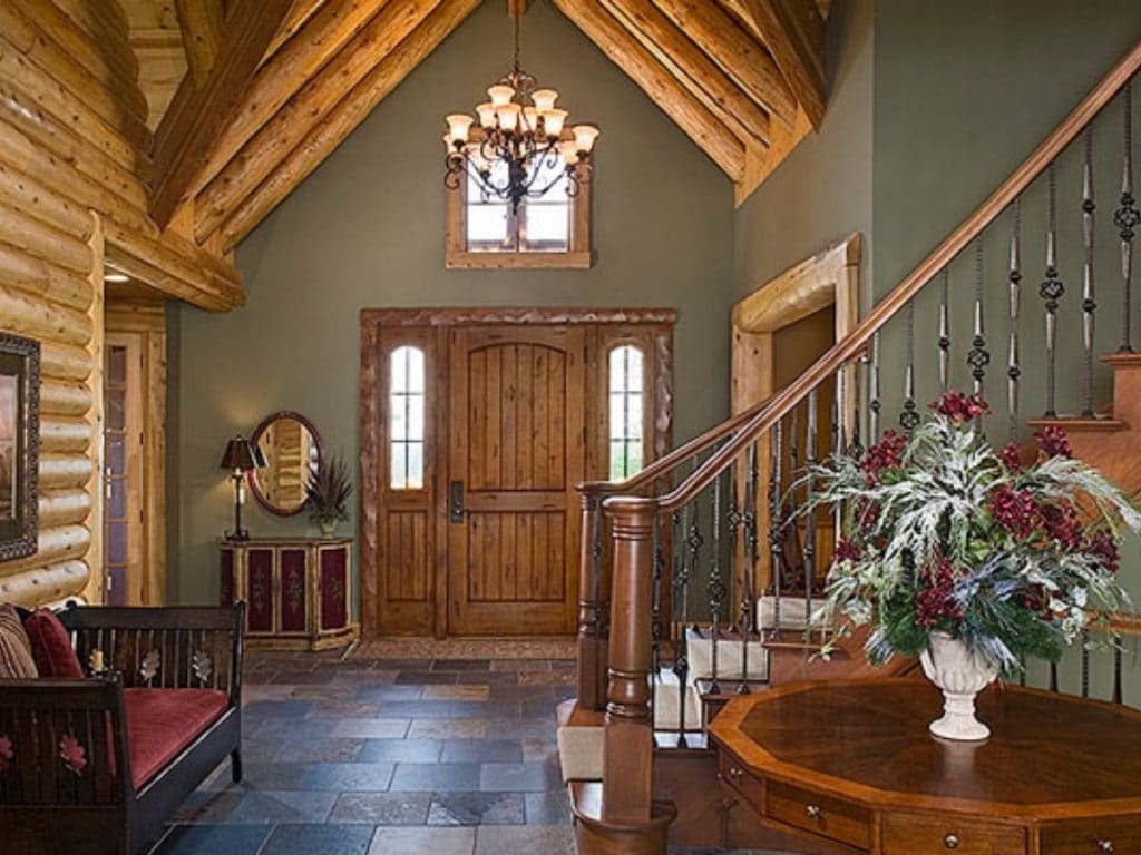 The Northview Lodge Log Home Includes a Gorgeous Basement