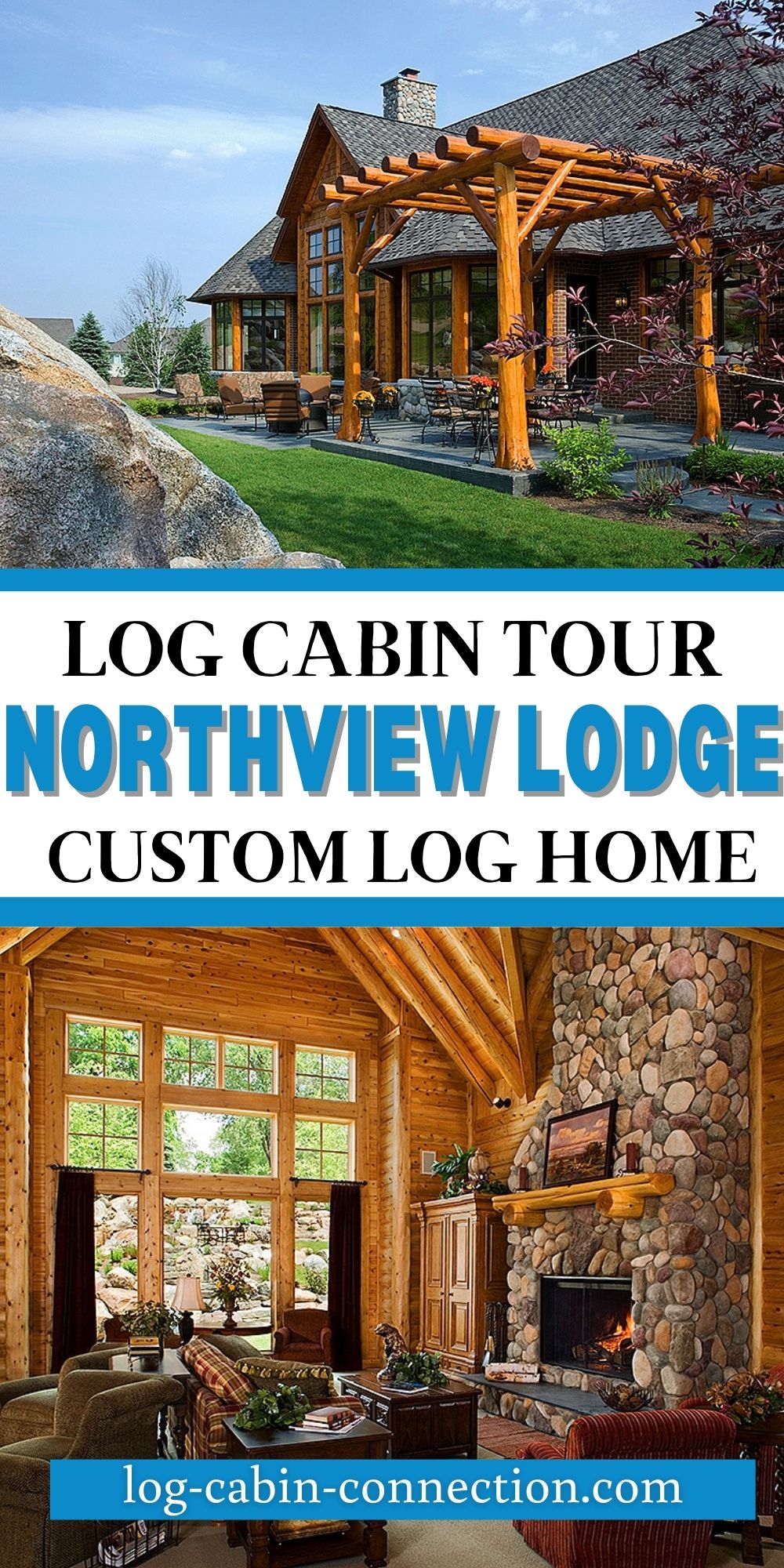 The Northview Lodge Log Home Includes a Gorgeous Basement