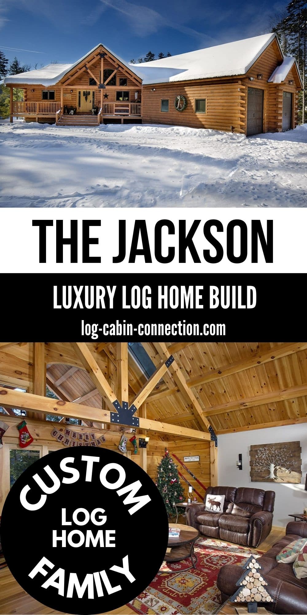 The Jackson is a Deluxe 2 Bedroom Log Cabin Built for Comfort