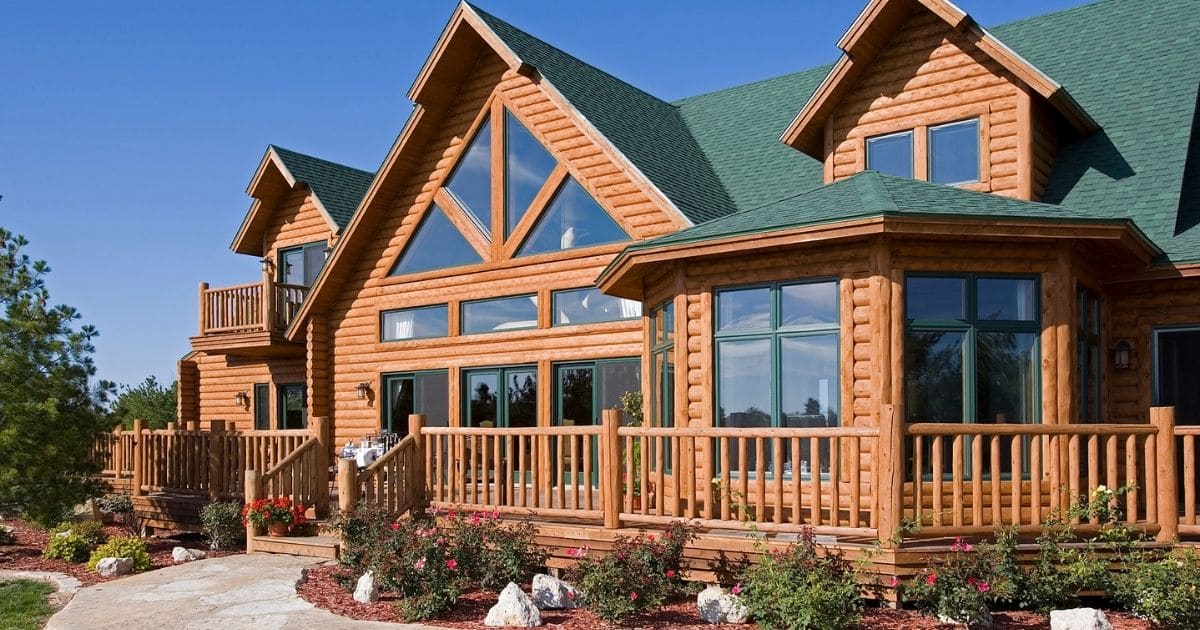 The Winslow Log Cabin Has Spectacular Windows with Views