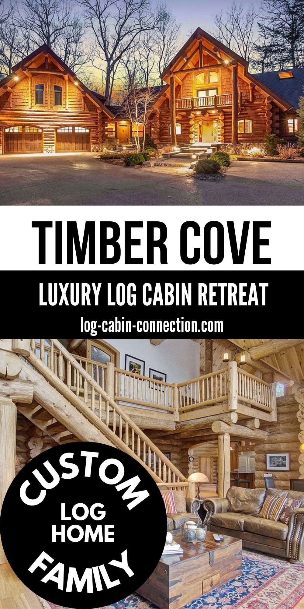 Timber Cove Retreat is a Luxury Log Home Perfect for Entertaining
