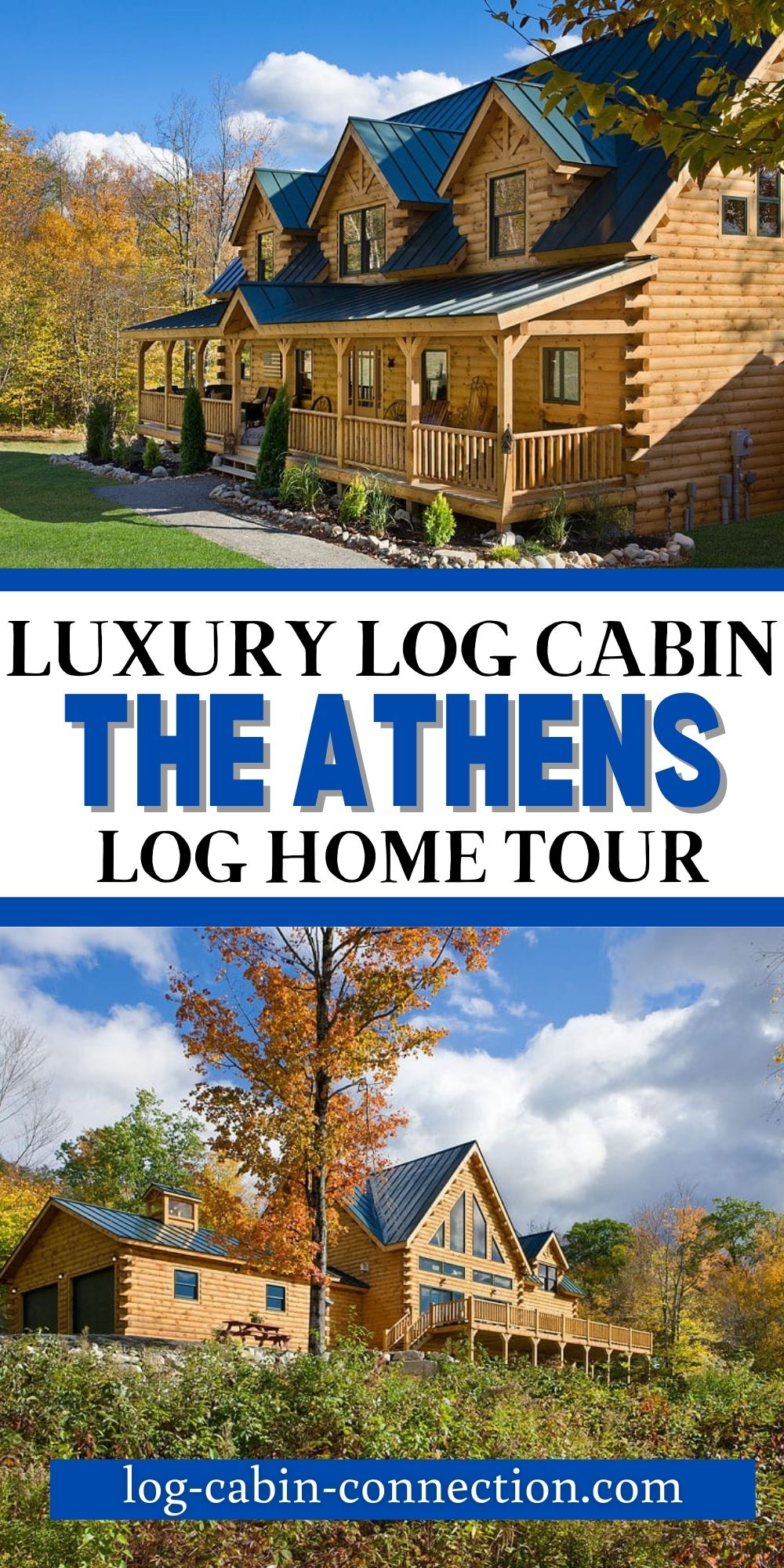 The Athens Log Cabin is 2600 Square Feet of Modern Rustic Charm