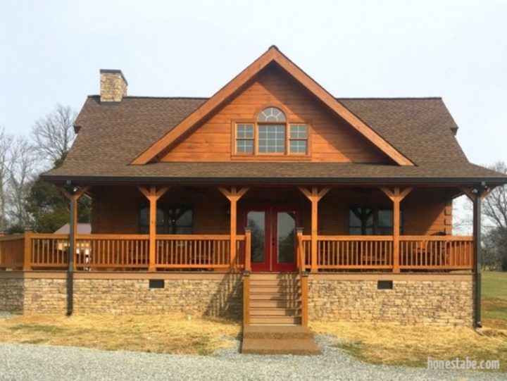 The Heppler Cabin is a Great Fusion of Stone and Woodwork