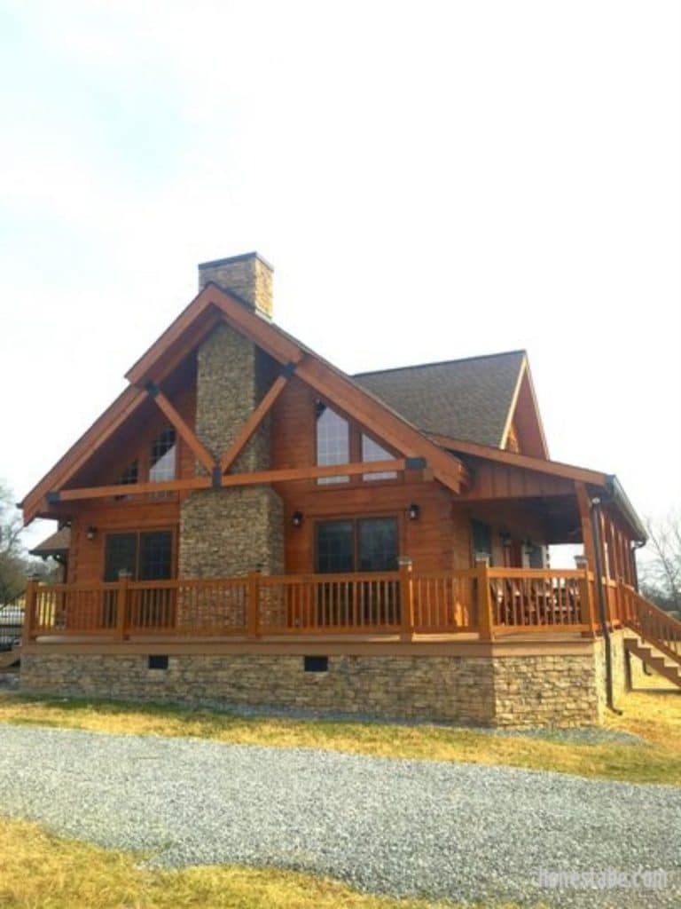 The Heppler Cabin is a Great Fusion of Stone and Woodwork