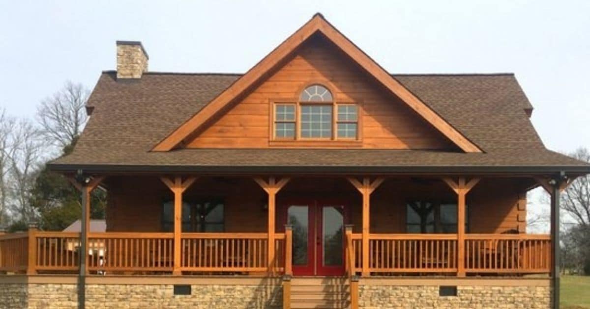 The Heppler Cabin is a Great Fusion of Stone and Woodwork