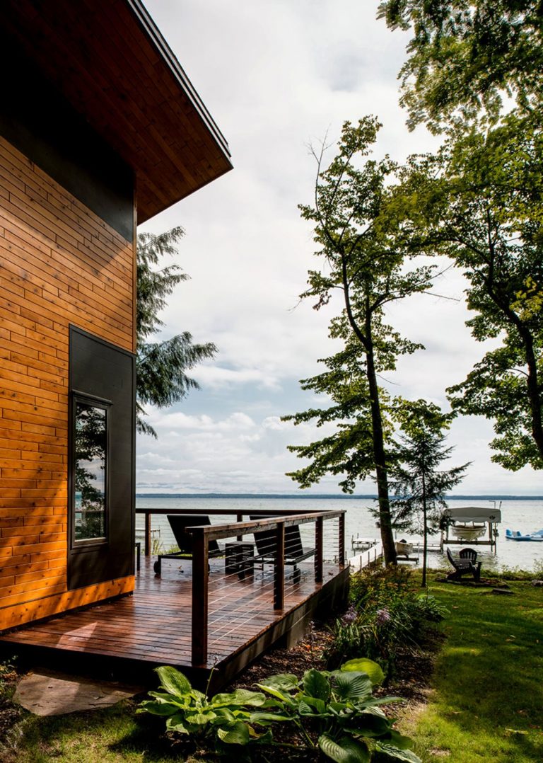 The New Lakeside is a Unique Modern Spin on Log Cabins