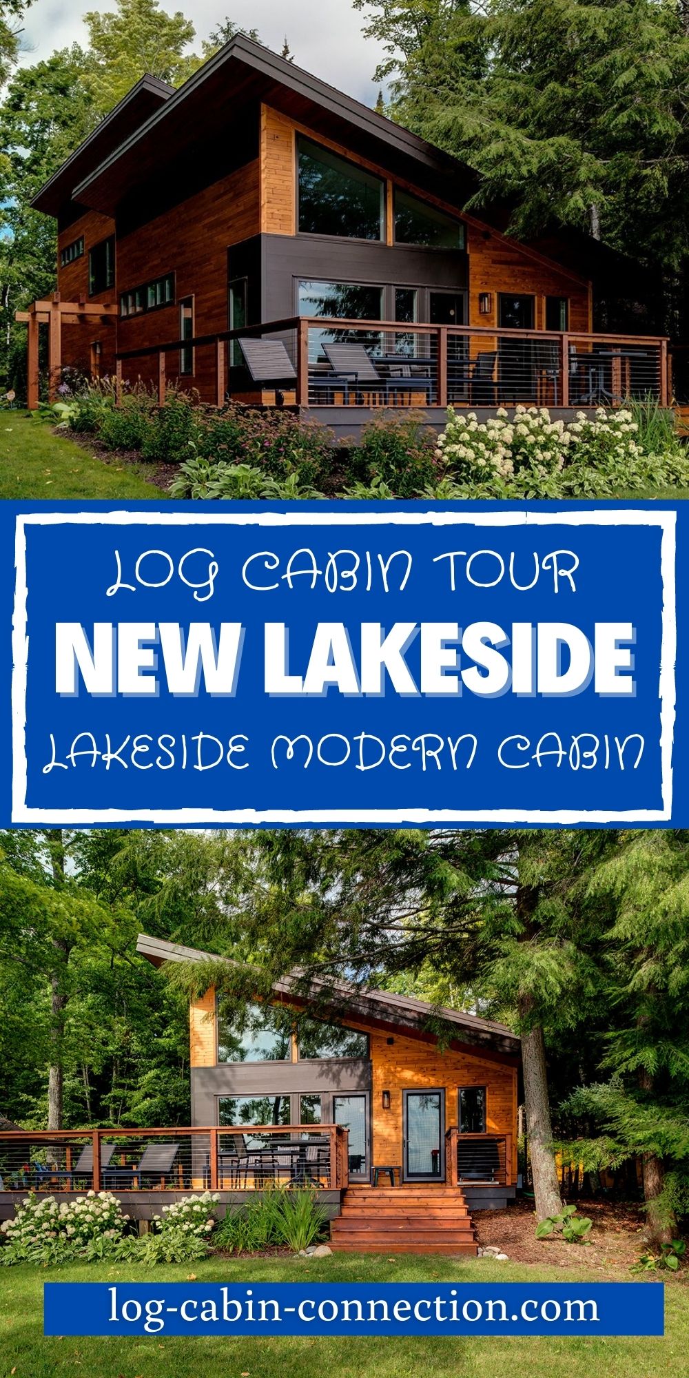 The New Lakeside is a Unique Modern Spin on Log Cabins