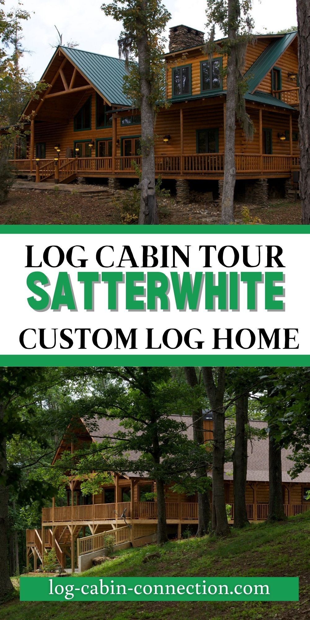 Satterwhite Family Log Cabin Lake Home with Log Gazebo