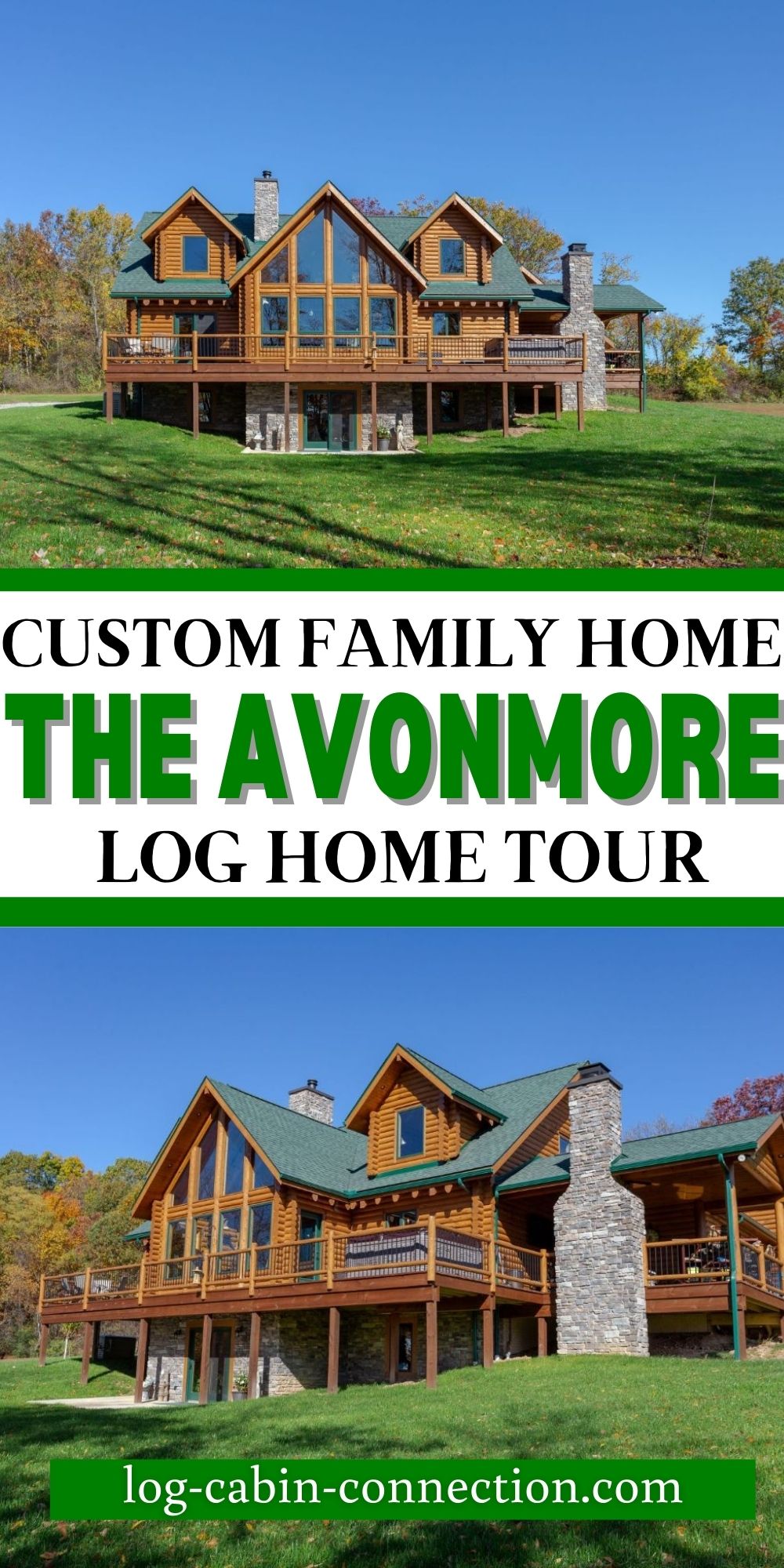 8' Swedish Cope Logs Make the Avonmore a Stunning Log Home
