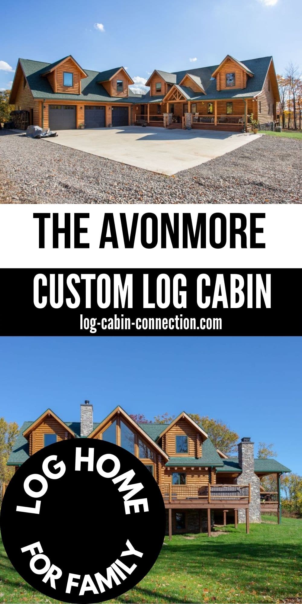 8' Swedish Cope Logs Make the Avonmore a Stunning Log Home