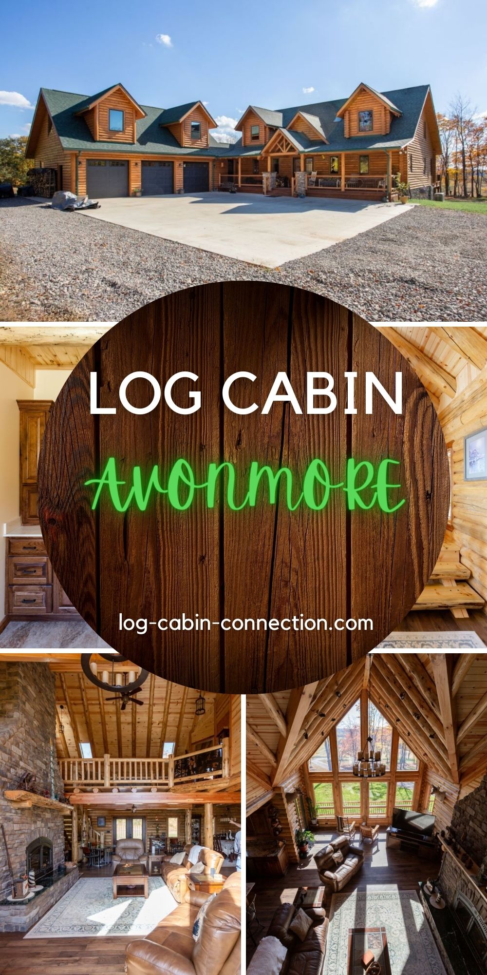 8' Swedish Cope Logs Make the Avonmore a Stunning Log Home