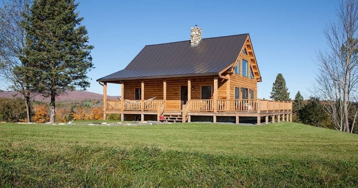 The Skyline Log Cabin Is Three Levels of Rustic Charm