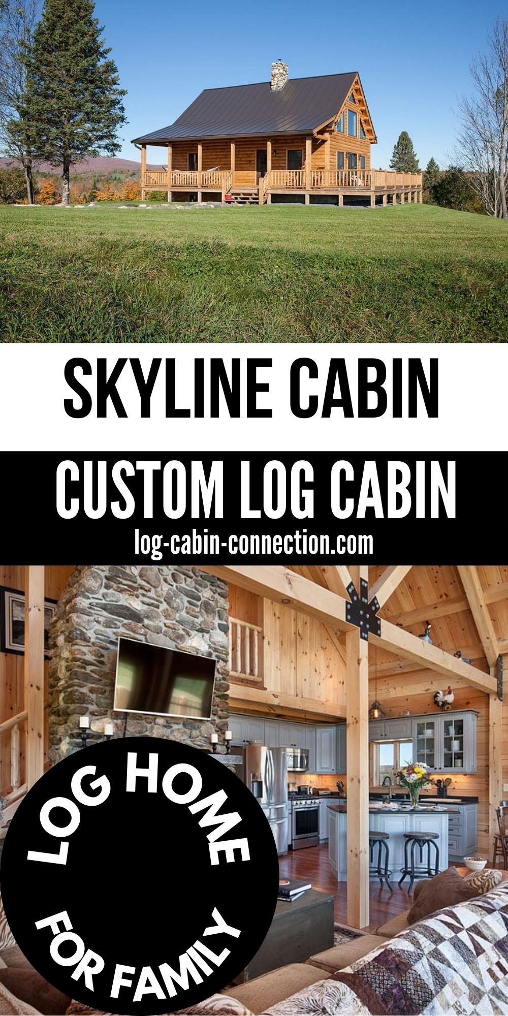 The Skyline Log Cabin Is Three Levels of Rustic Charm
