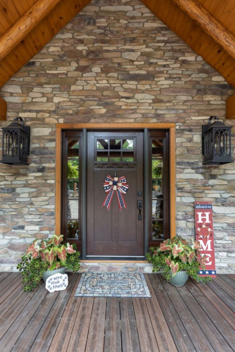 The Boston Mill Log Cabin Has a Stunning Modern Kitchen