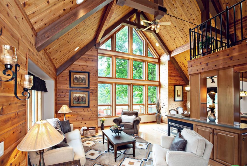 The Cedar Ridge Log Home is a Stylish Fusion of Rustic Accents