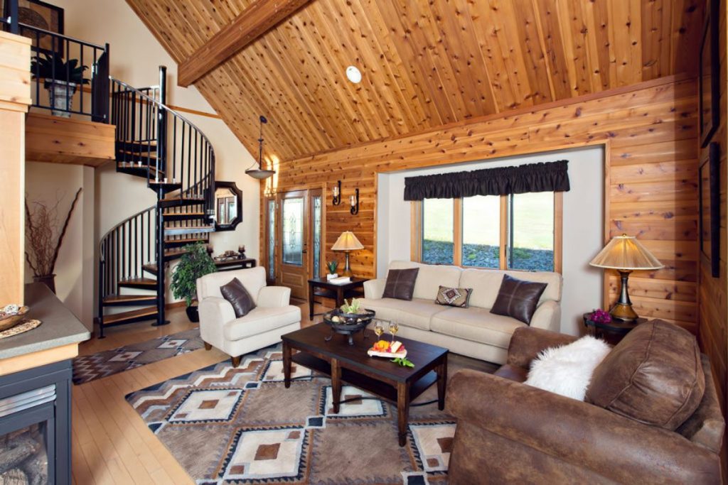 The Cedar Ridge Log Home is a Stylish Fusion of Rustic Accents