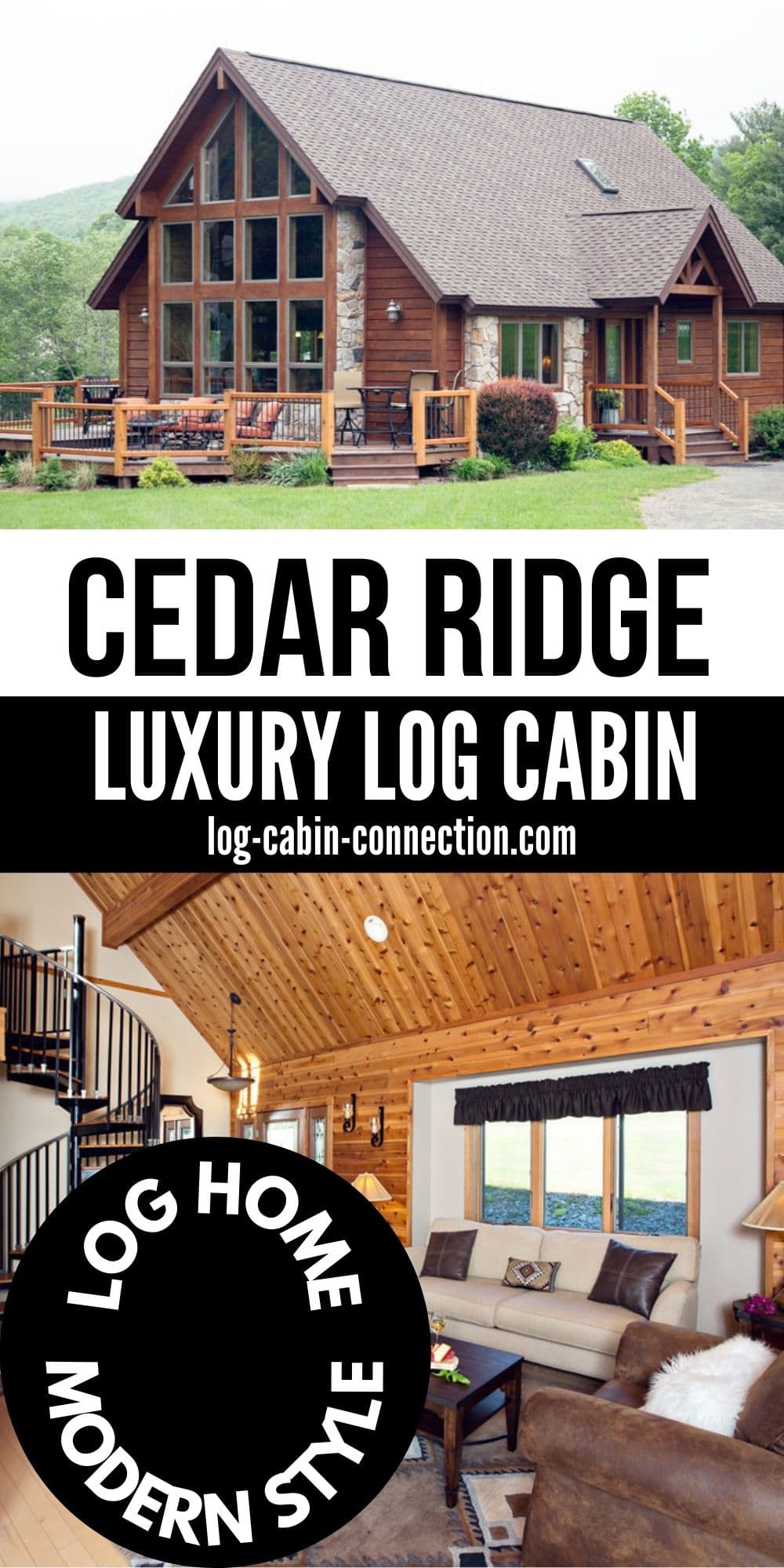 The Cedar Ridge Log Home is a Stylish Fusion of Rustic Accents