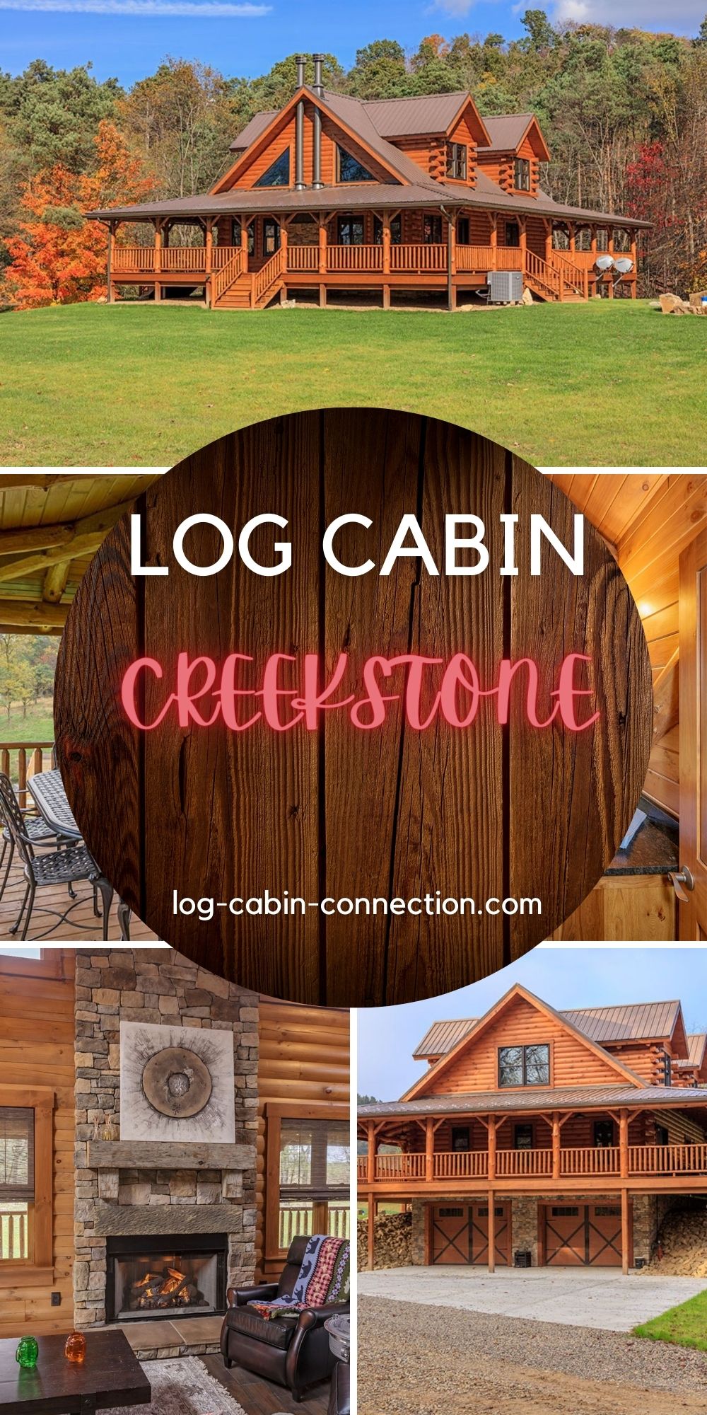 The Creekstone Ohio Log Cabin Has Incredible Wrap-Around Porches