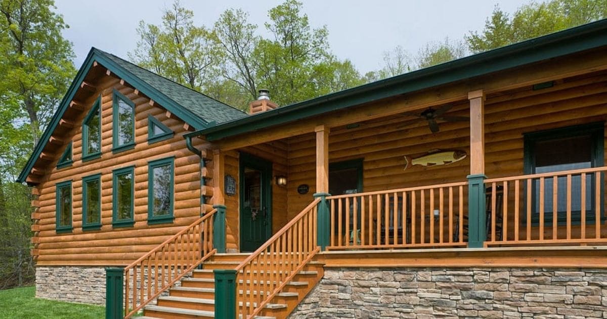 The Deerfield Log Cabin is a Sprawling Modern Take on a Classic Style