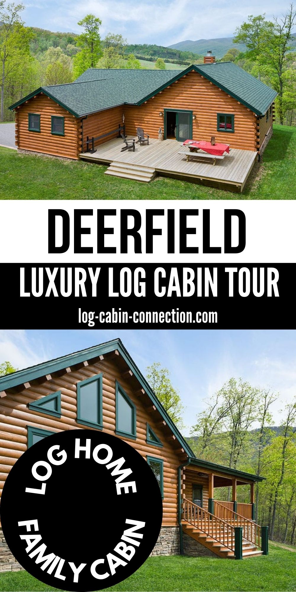 The Deerfield Log Cabin is a Sprawling Modern Take on a Classic Style