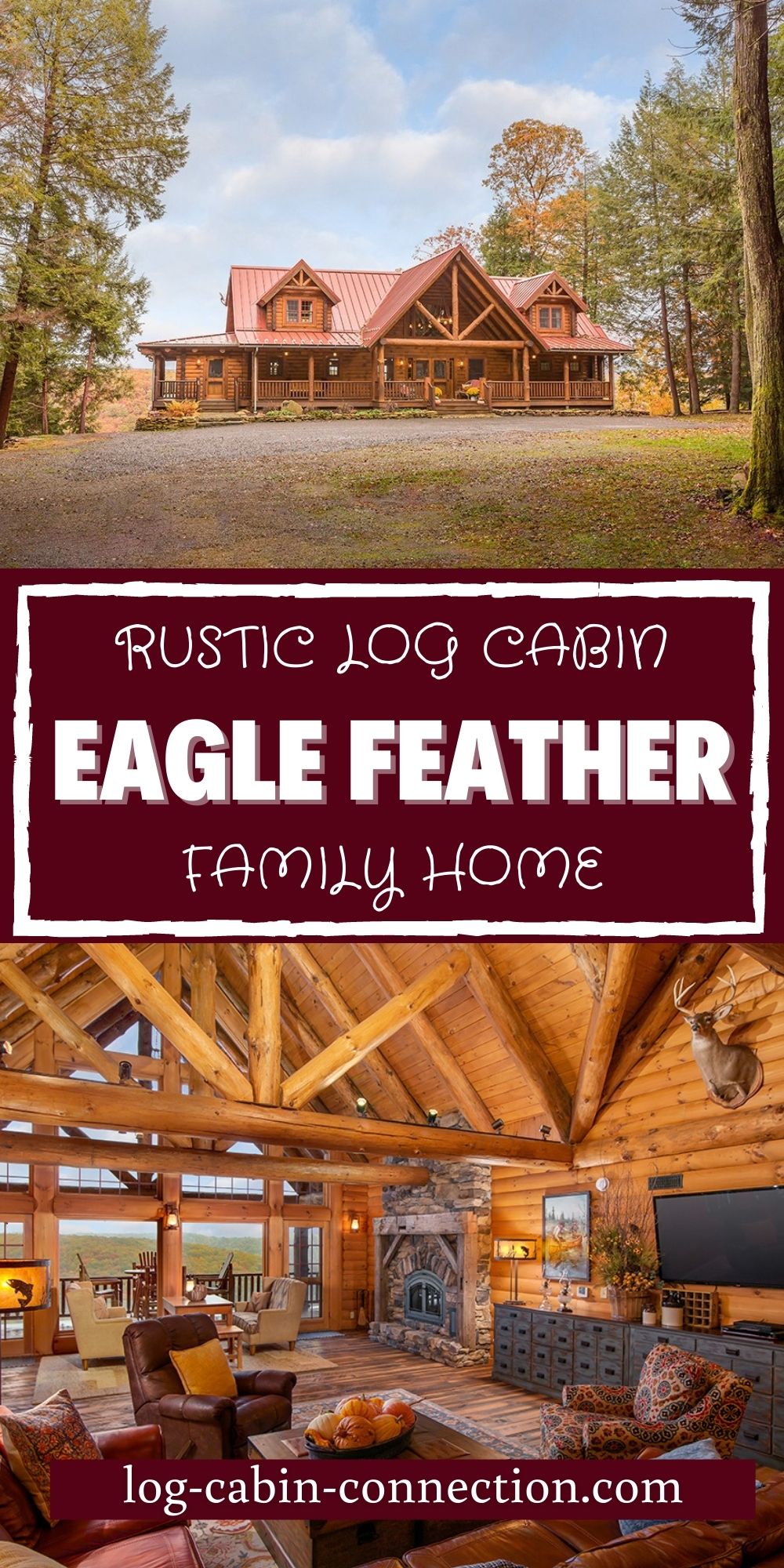 You Will Envy The Eagle Feather Log Cabin Kitchen