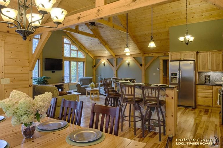 3 Bedroom Hybrid Log Cabin Is a Perfect Upper Michigan Home
