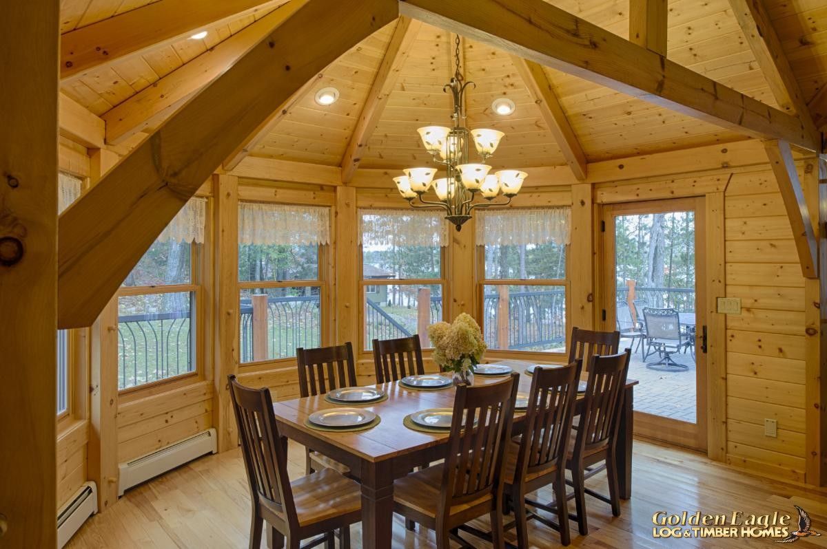 3 Bedroom Hybrid Log Cabin Is a Perfect Upper Michigan Home