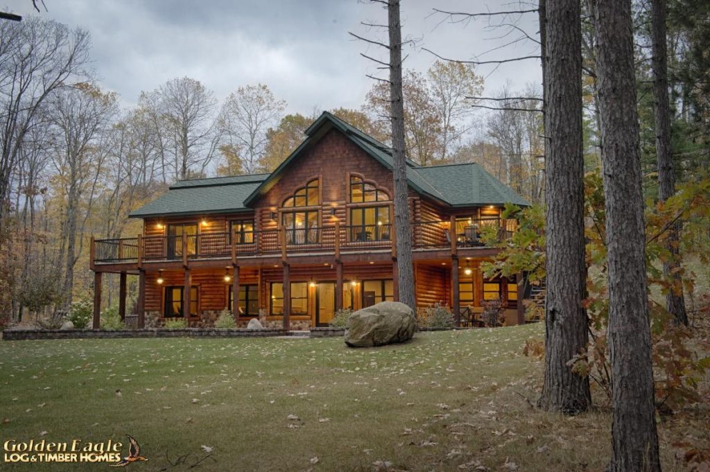 3 Bedroom Hybrid Log Cabin Is a Perfect Upper Michigan Home