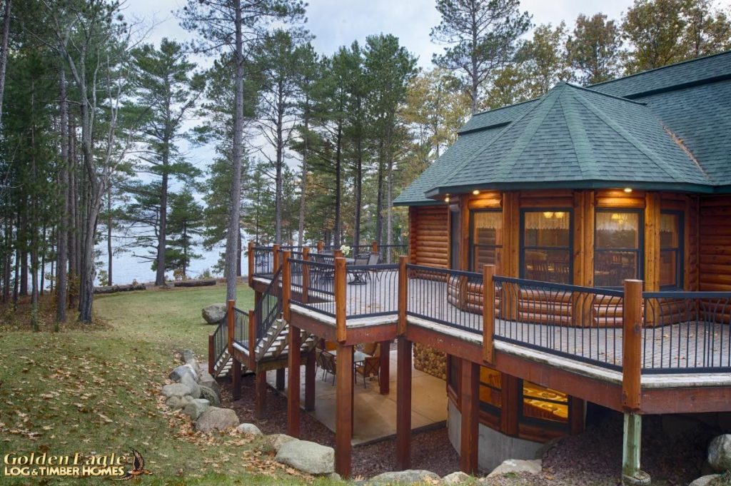3 Bedroom Hybrid Log Cabin Is a Perfect Upper Michigan Home