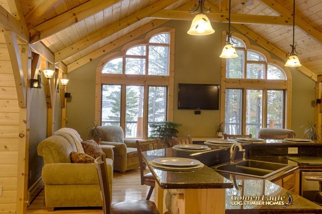 3 Bedroom Hybrid Log Cabin Is a Perfect Upper Michigan Home