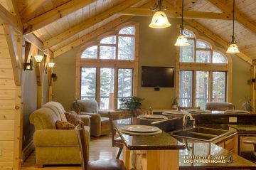 3 Bedroom Hybrid Log Cabin Is a Perfect Upper Michigan Home