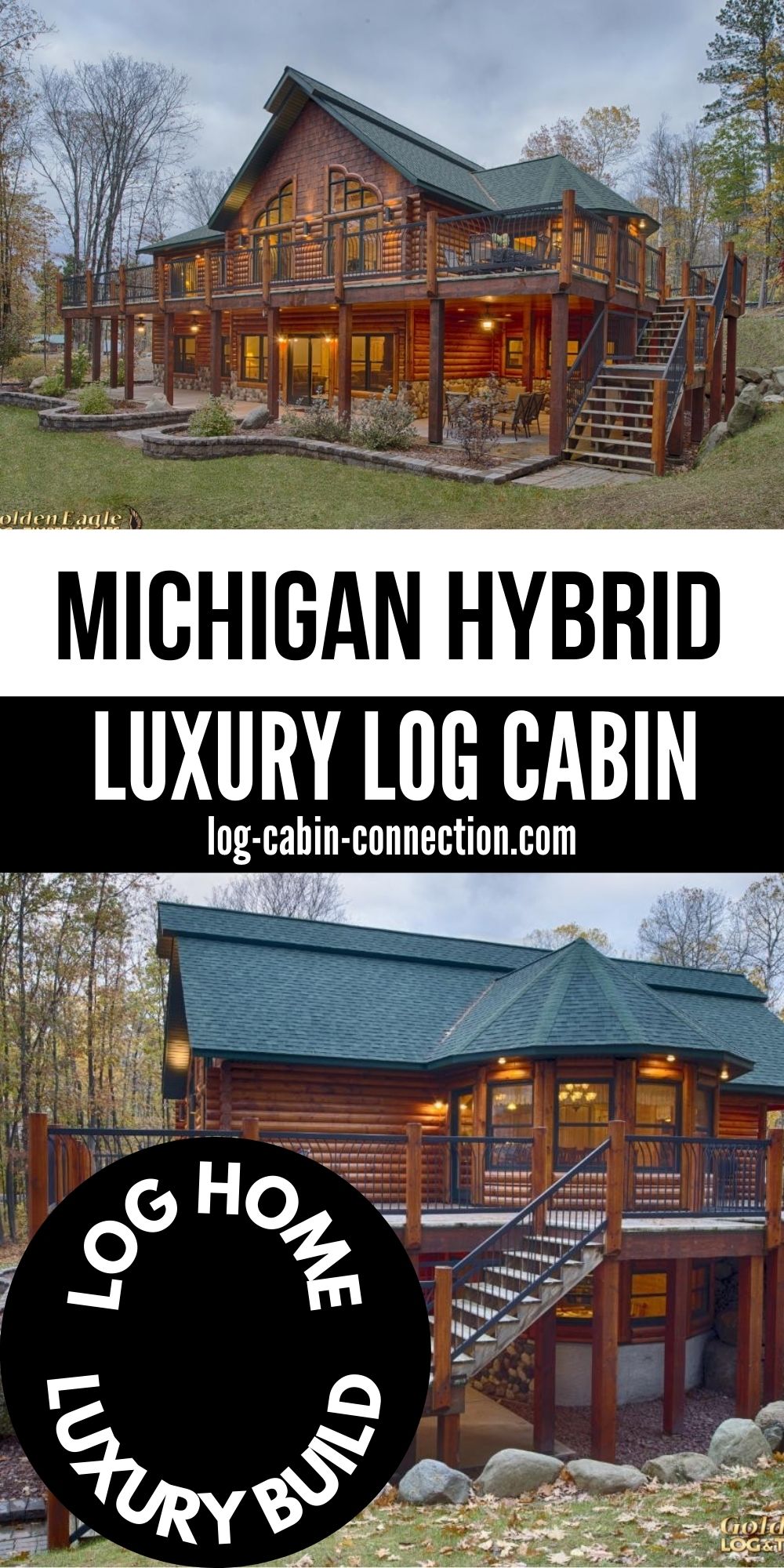 3 Bedroom Hybrid Log Cabin Is a Perfect Upper Michigan Home