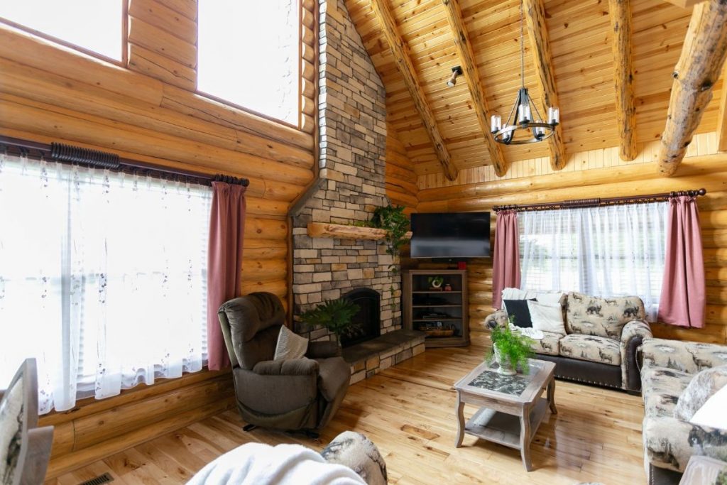 The Spring Hill Log Cabin is Filled With Unique Style