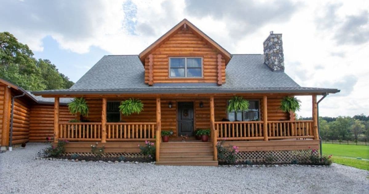 The Spring Hill Log Cabin is Filled With Unique Style