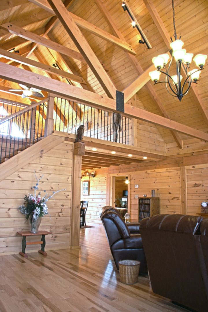 The Large Laundry Room is a Favorite Addition to the Busch Log Cabin