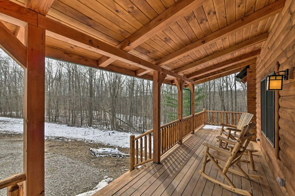 The Cambridge Log Cabin Wows With A Modern Open Floor Plan