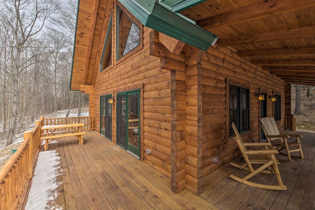 The Cambridge Log Cabin Wows With A Modern Open Floor Plan