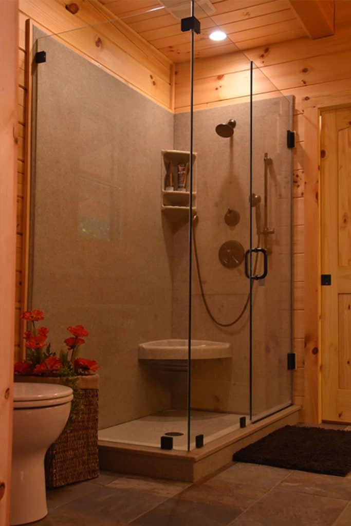 The Chimney Rock Log Cabin Includes a Huge Screened Porch