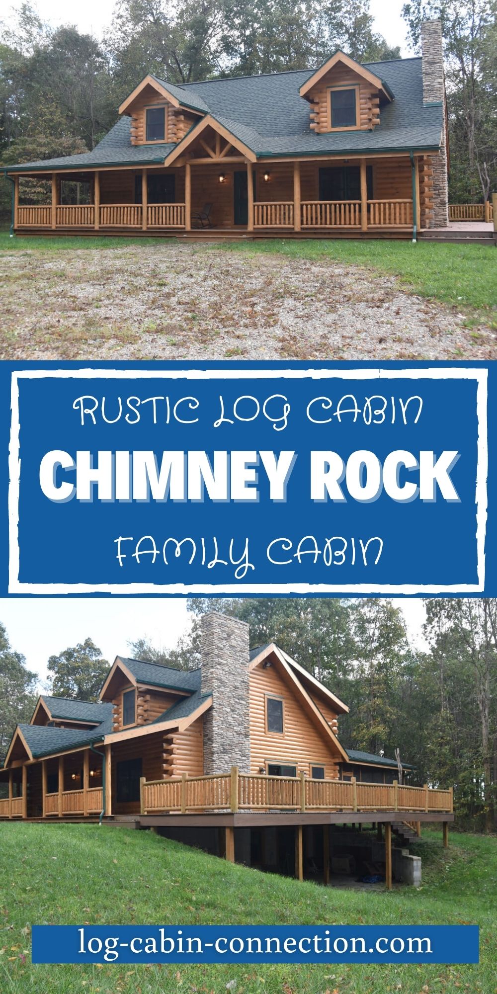 The Chimney Rock Log Cabin Includes a Huge Screened Porch