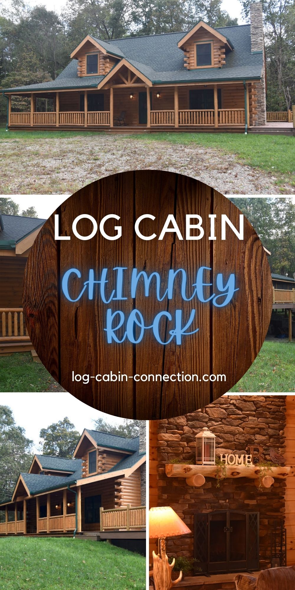 The Chimney Rock Log Cabin Includes a Huge Screened Porch